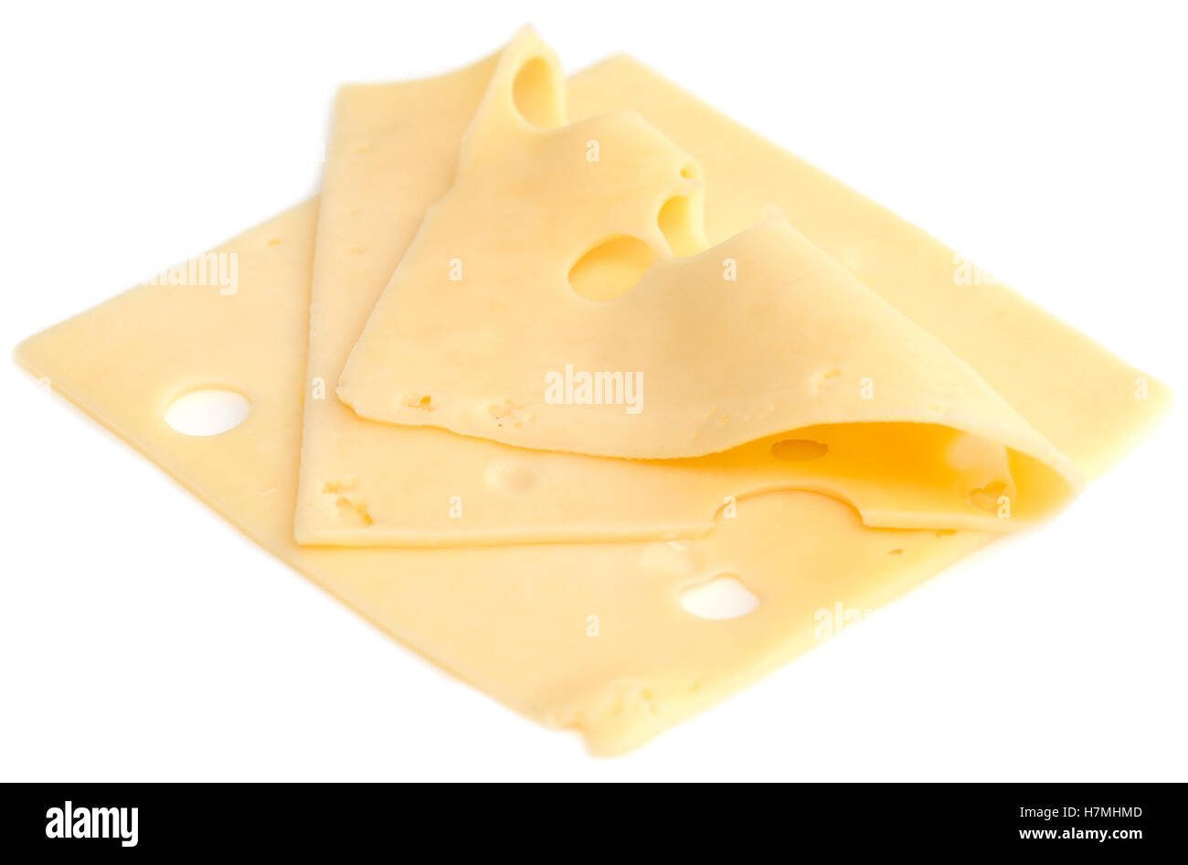 sliced cheese isolated on white background Stock Photo - Alamy
