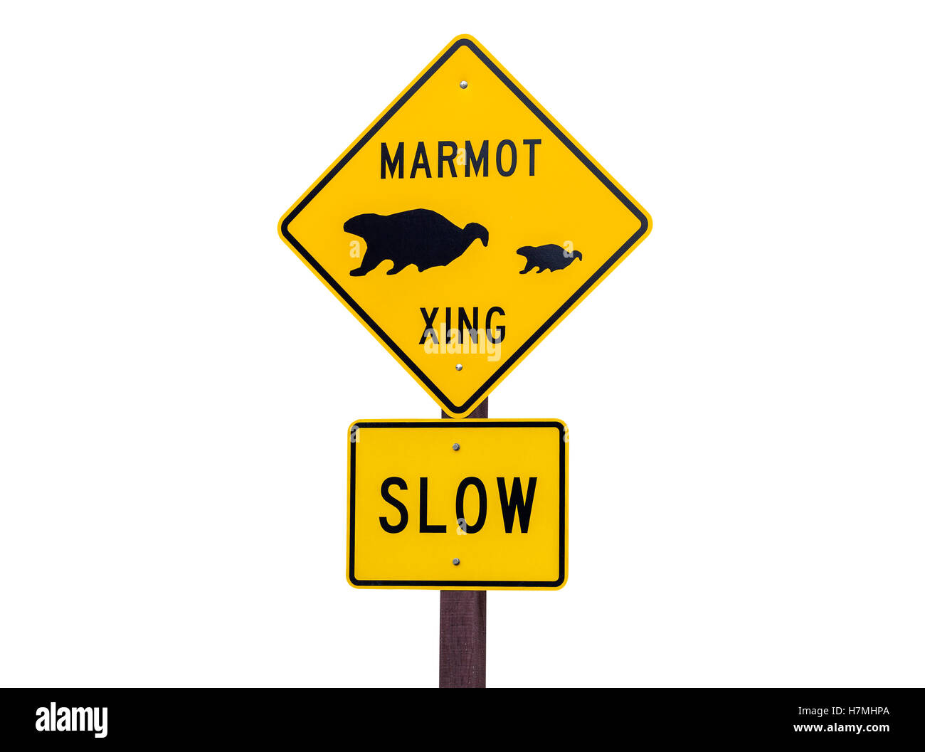 Wildlife caution sign hi-res stock photography and images - Alamy