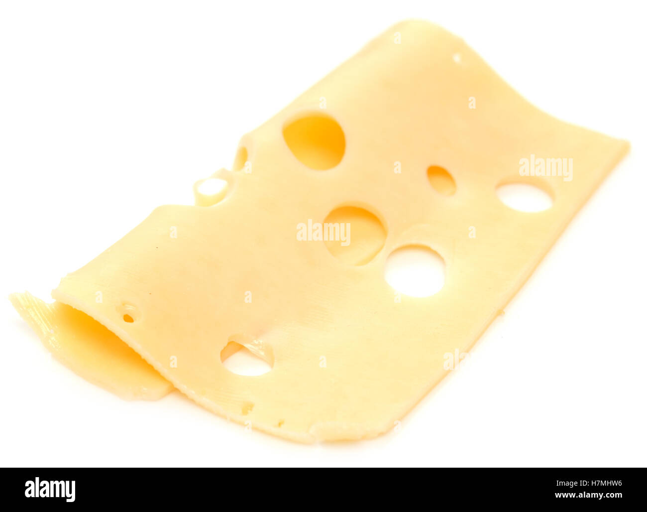 sliced cheese isolated on white background Stock Photo - Alamy