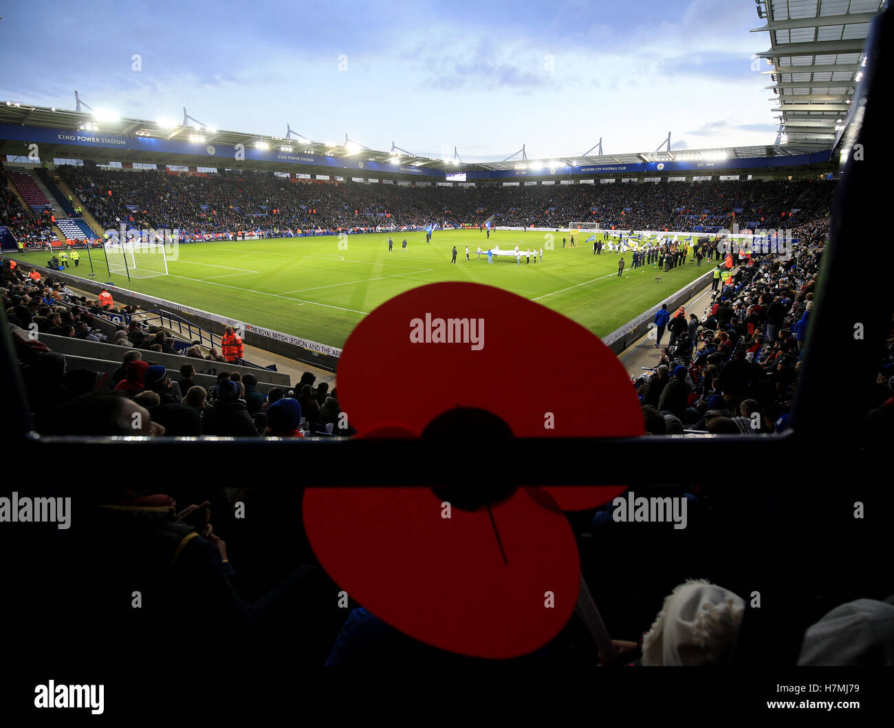 A general view of the King Power Stadium before the Premier League ...