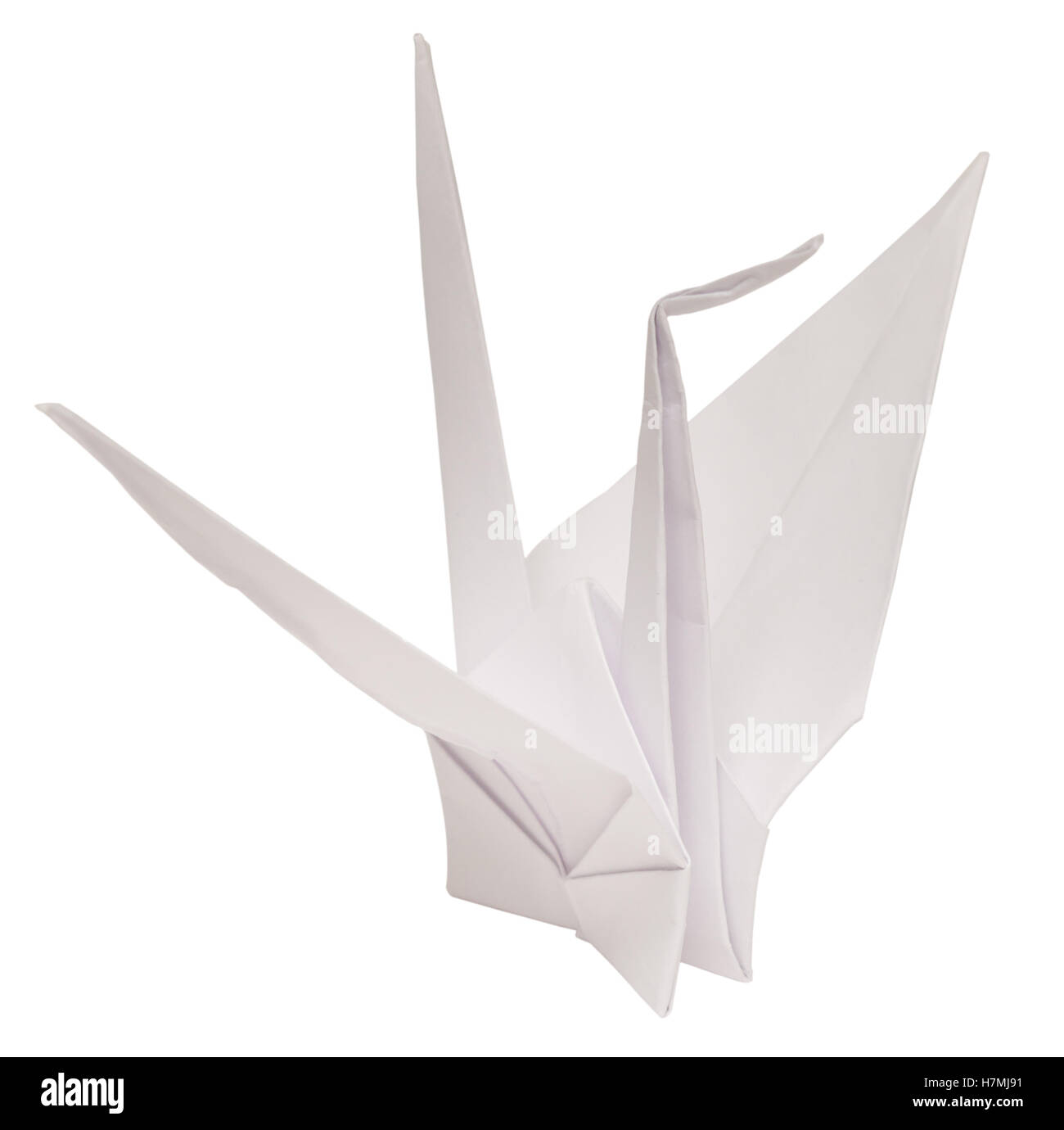 origami paper crane isolated on white background Stock Photo - Alamy