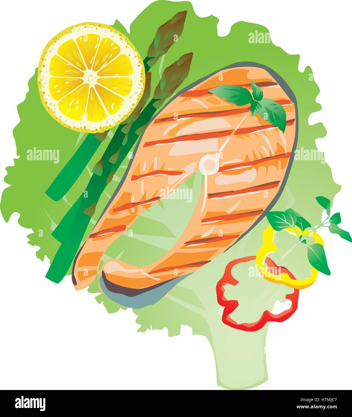 Lemon fish seasoning Stock Vector Images - Alamy