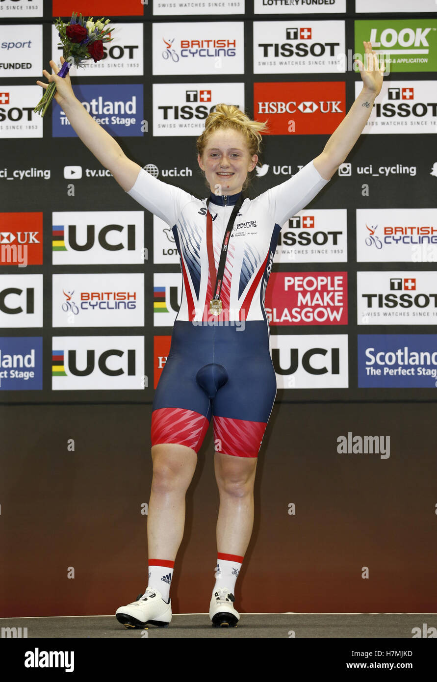 Great Britain's Emily Kay on the podium after winning gold in the Women ...