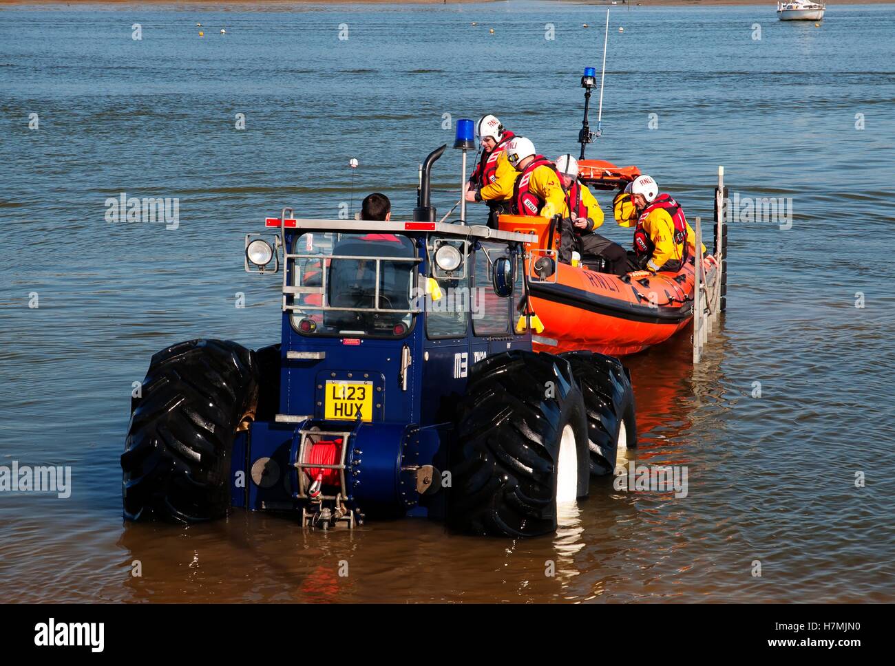 Lifeboat tractor hi-res stock photography and images - Alamy