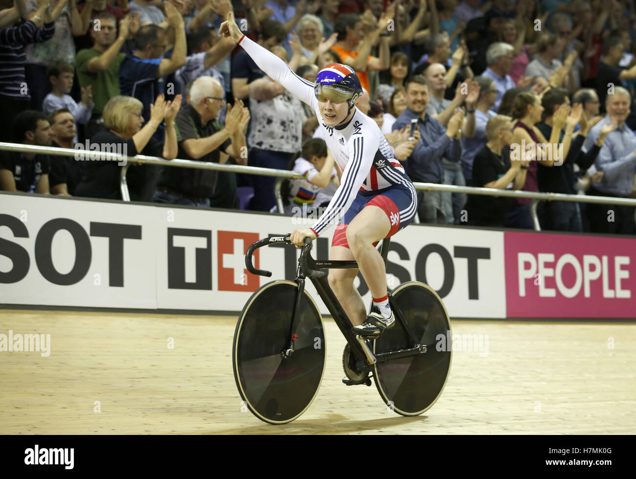 Great Britain's Jack Carlin celebrates winning the Men's Team Sprint ...