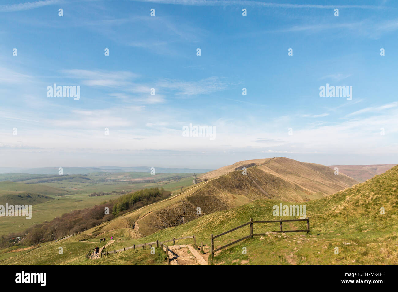 View from the top of Mam Tor, Peak District Stock Photo - Alamy