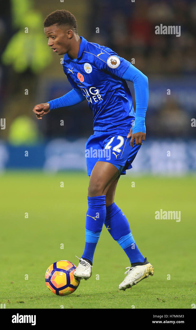 Leicester City's Demarai Gray in action during the Premier League match ...