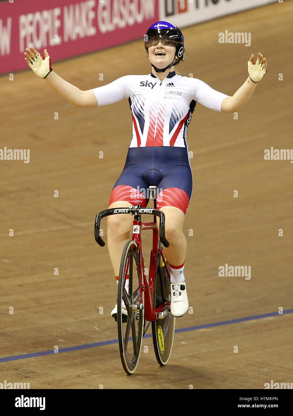 Great Britain's Emily Kay celebrates winning the Women's Omnium during ...