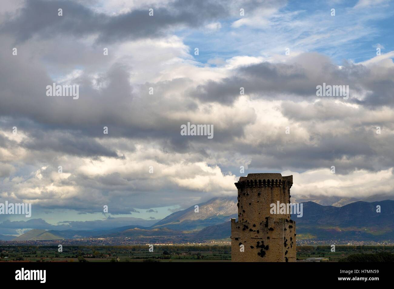 Tower With mountains Stock Photo - Alamy