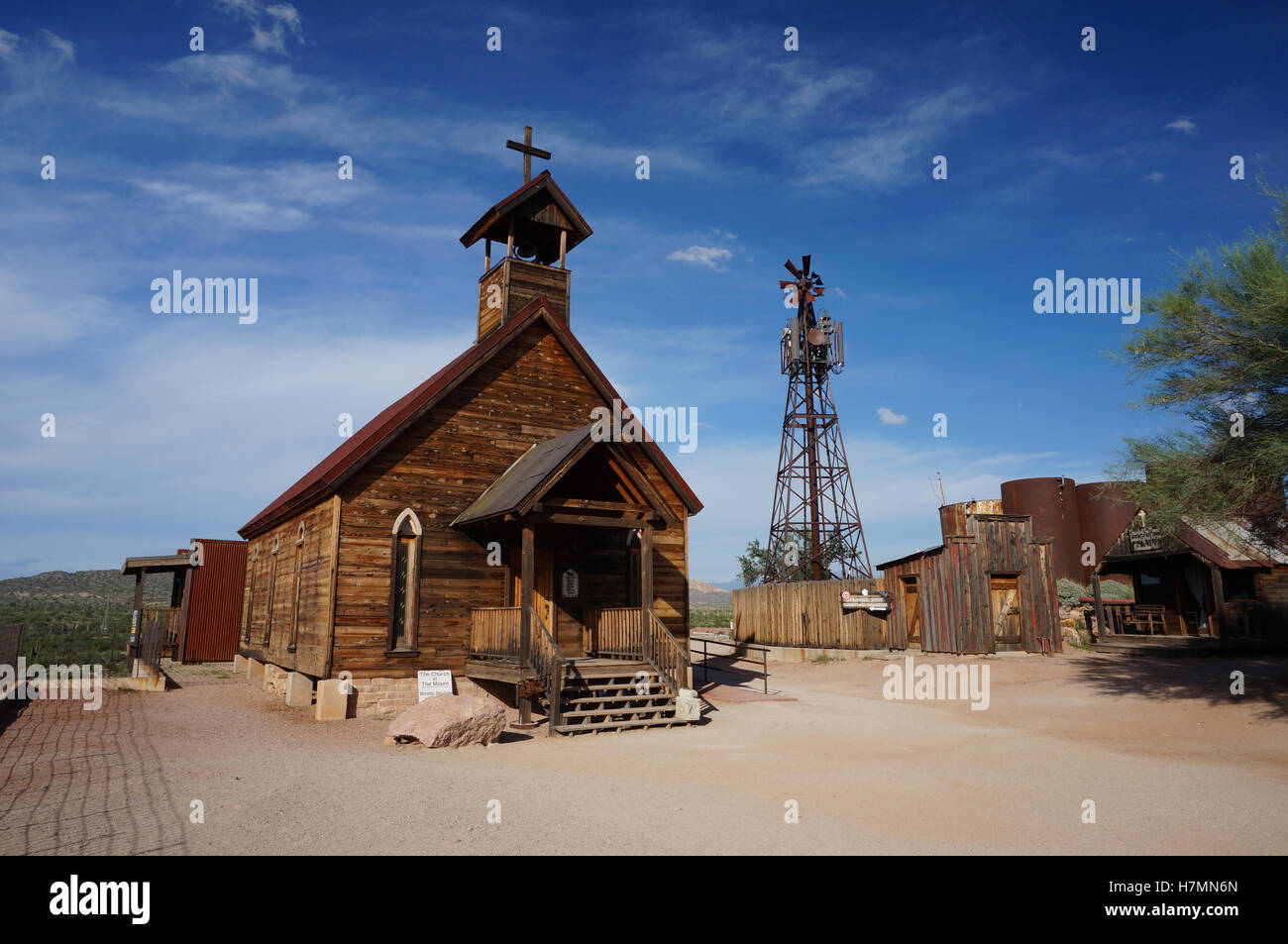 Church in Goldfield - Arizona Ghost Town Stock Photo - Alamy