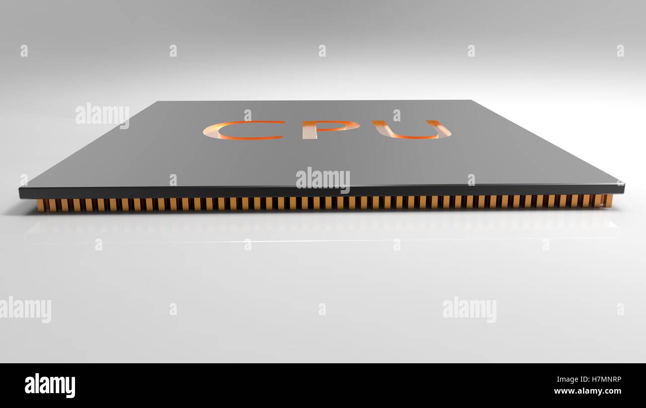 The 3d render Central Computer Processors CPU concept. technology ...