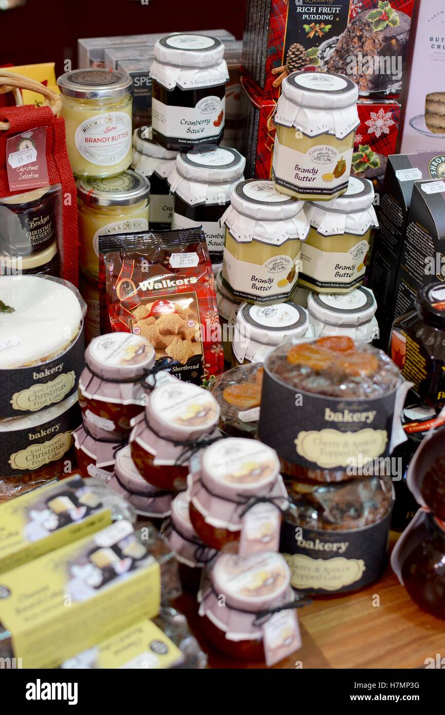 Food selection in a shop, Scotland, UK Stock Photo - Alamy