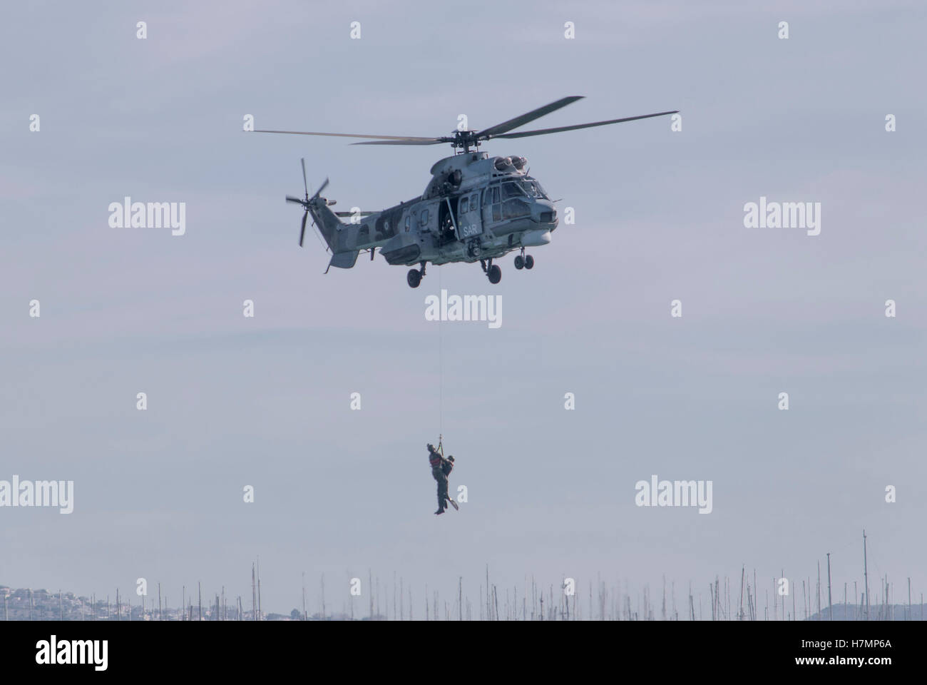 Piraeus, Greece. 06th Nov, 2016. Hellenic Air Force AS332 Super Puma ...