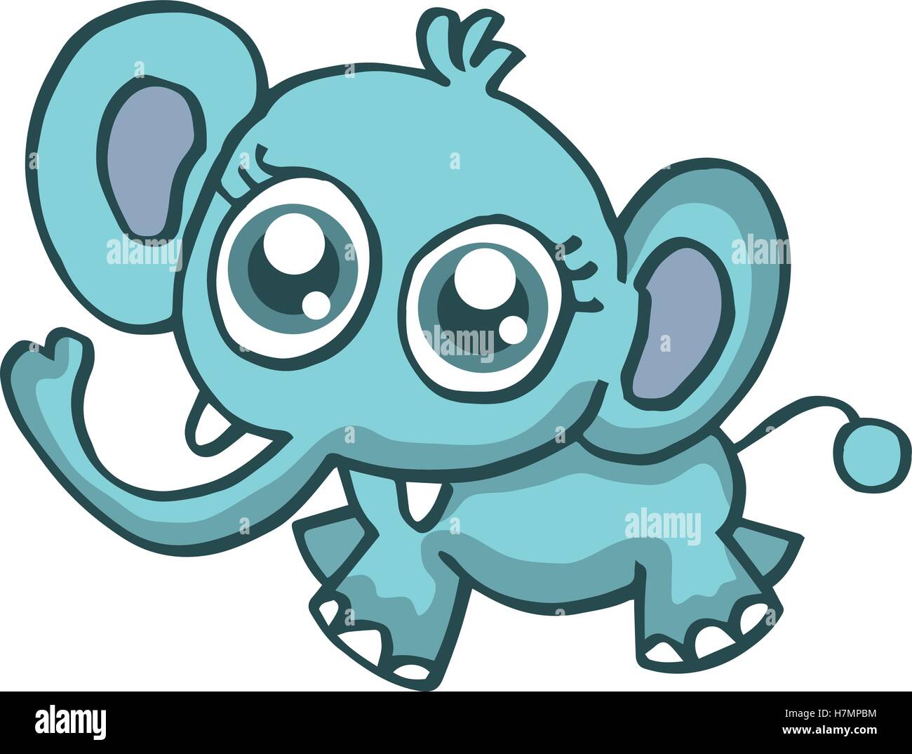 Baby elephant funny cartoon collection vector illustration Stock Vector ...