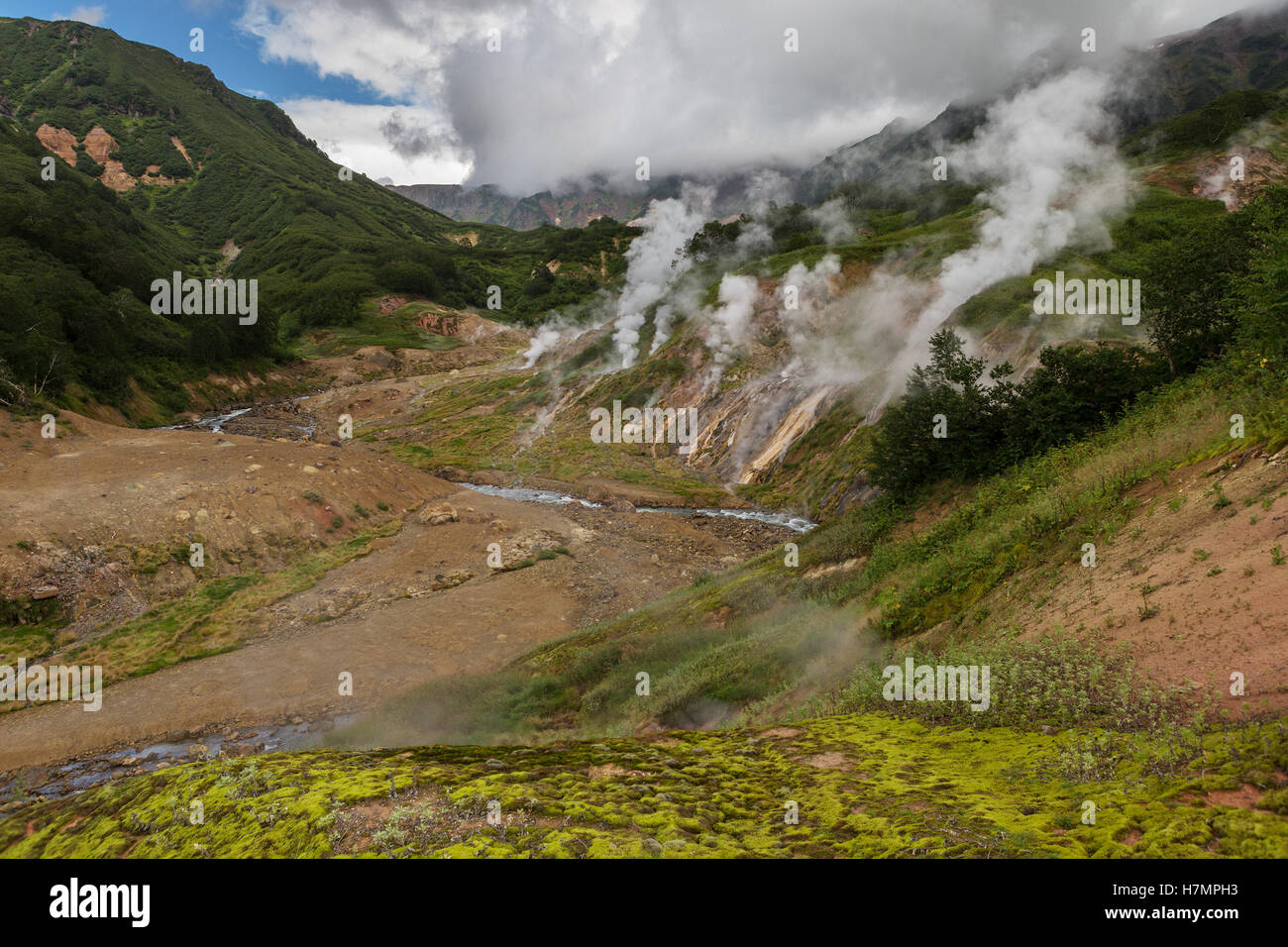 Famous Valley of Geysers Stock Photo - Alamy