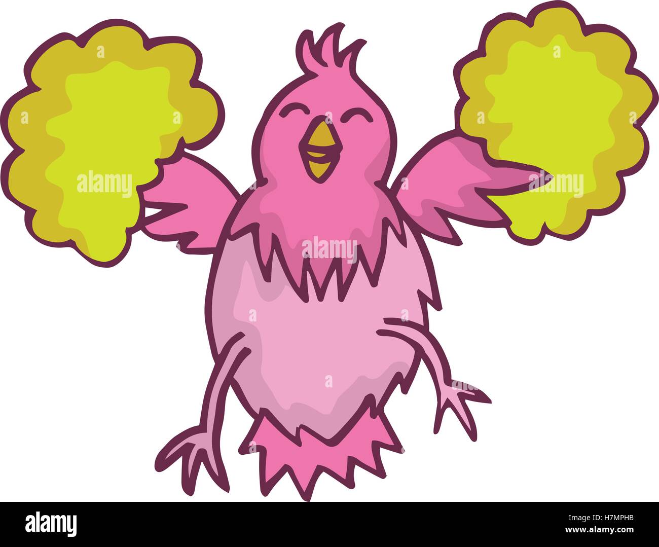 Happy chicken cartoon character for kids design vector illustration ...