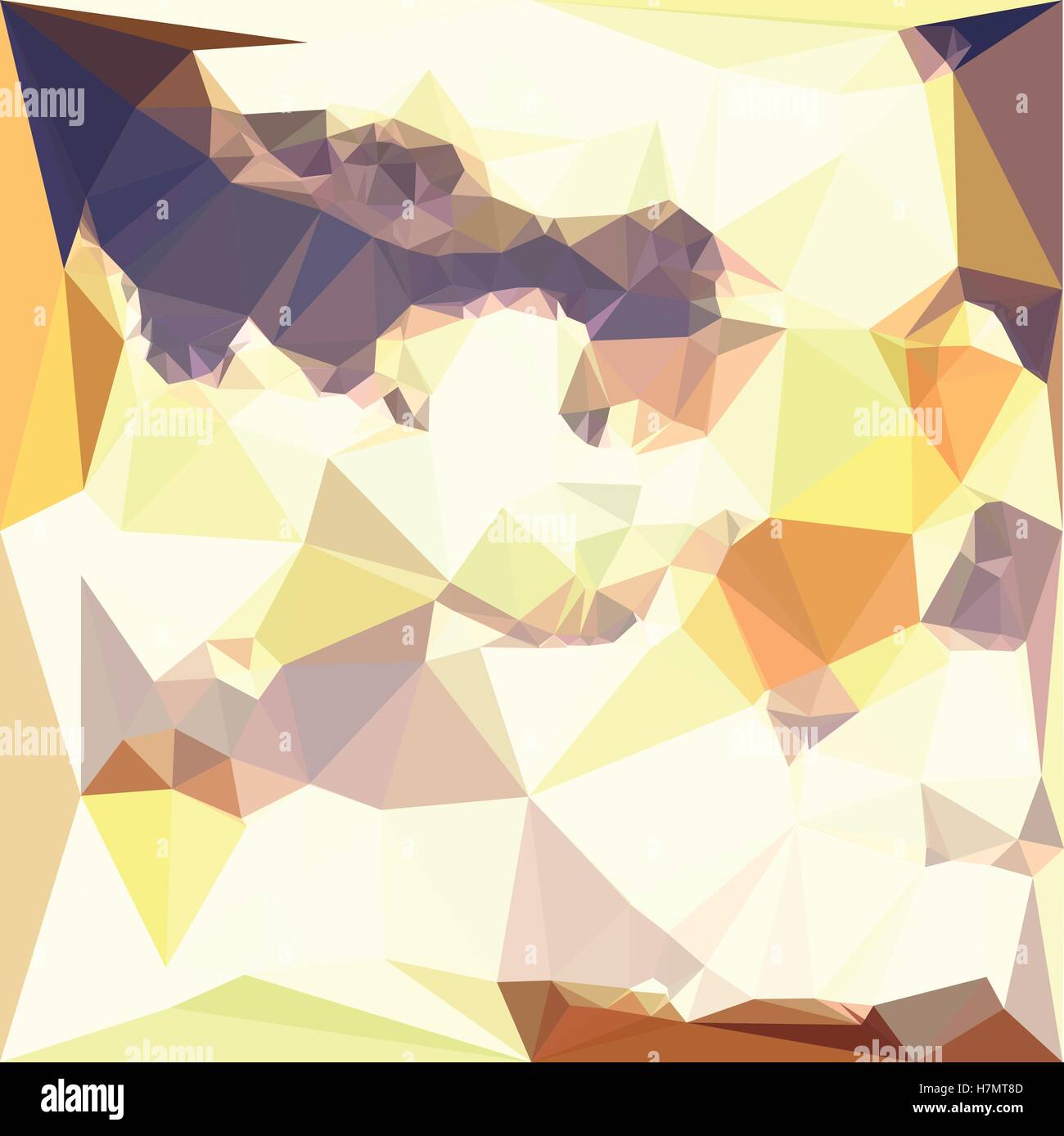 Low polygon style illustration of a golden wheat abstract geometric ...