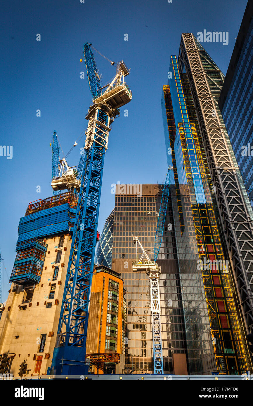 Picture of skyscrapers building side in the centre of London, UK Stock ...