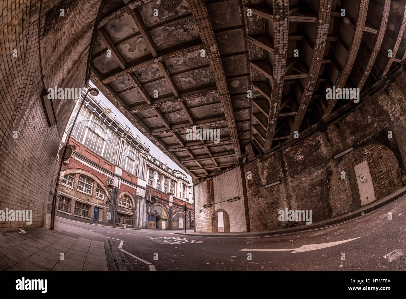 Passage under the bridge near Waterloo train station in London Stock ...