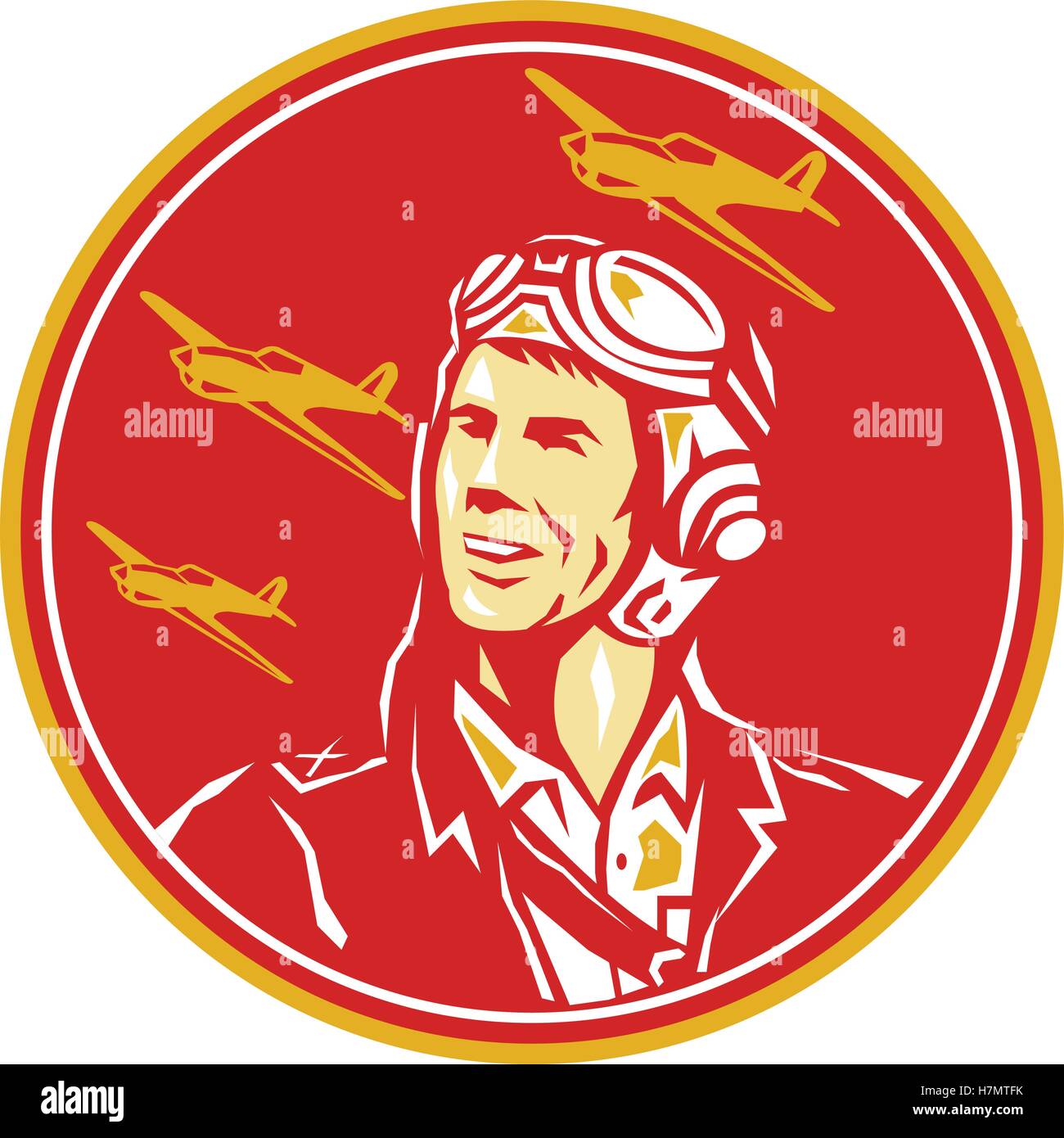 Two fighter planes Stock Vector Images - Alamy