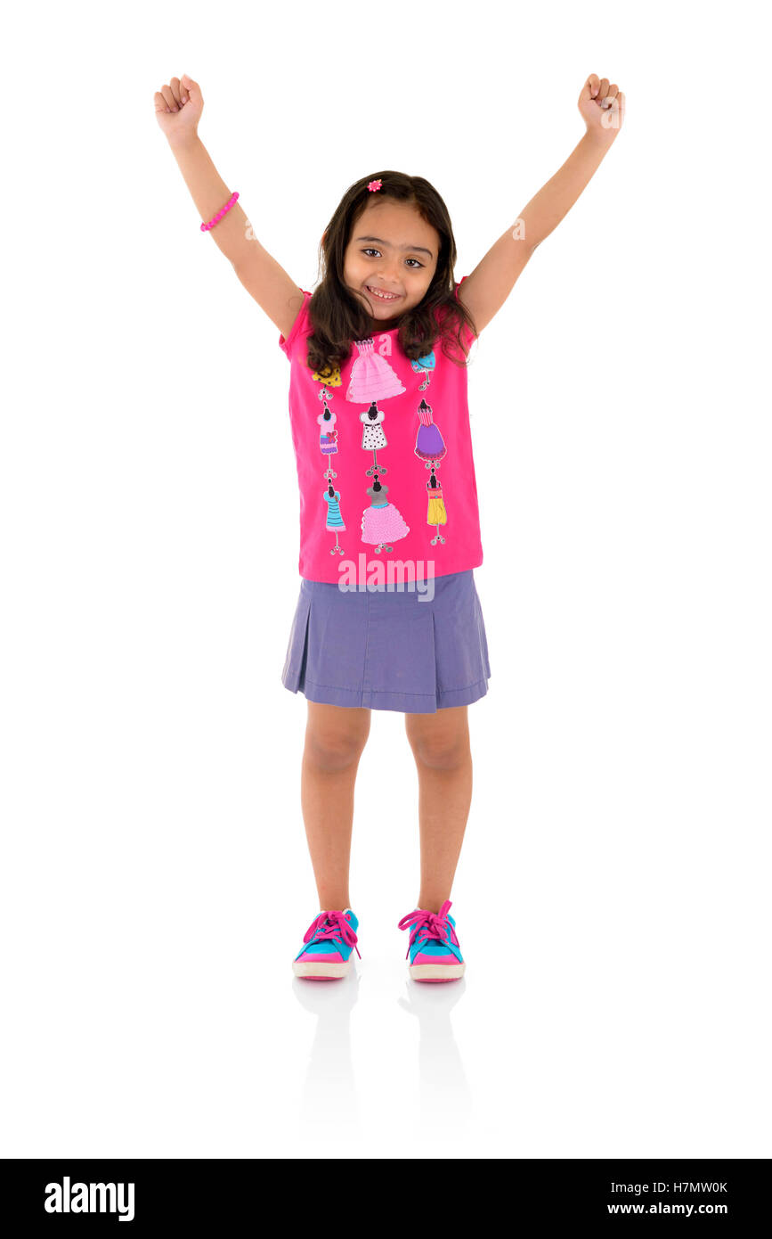 Child raising hand up isolated hi-res stock photography and images - Alamy