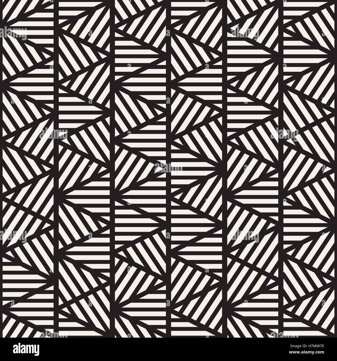 Vector Seamless Black And White Geometric Triangle Stripes Pattern ...