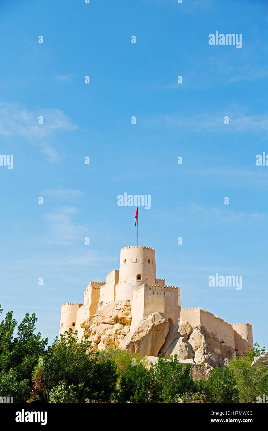 fort battlesment sky and star brick in oman muscat the old defensive ...