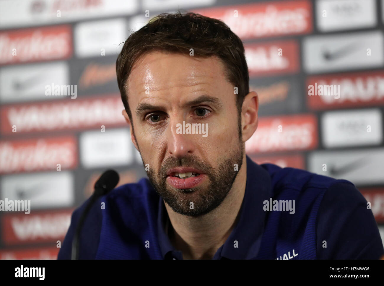 England manager Gareth Southgate during a press conference at St George ...