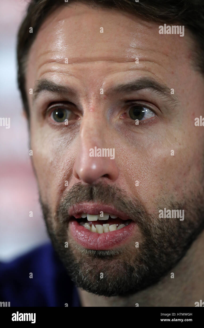 England manager Gareth Southgate during a press conference at St George ...