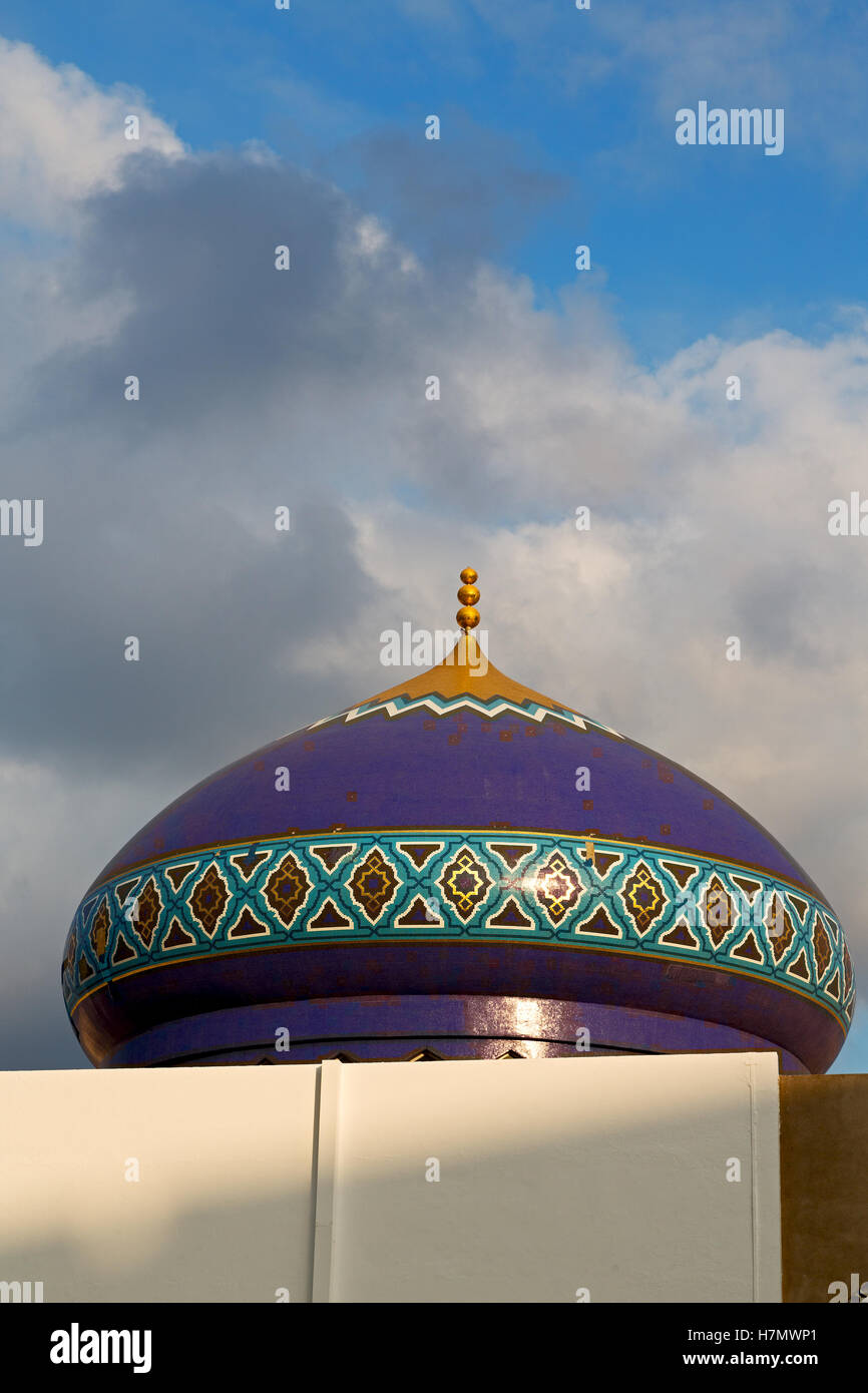 minaret and religion in clear sky in oman muscat the old mosque Stock ...