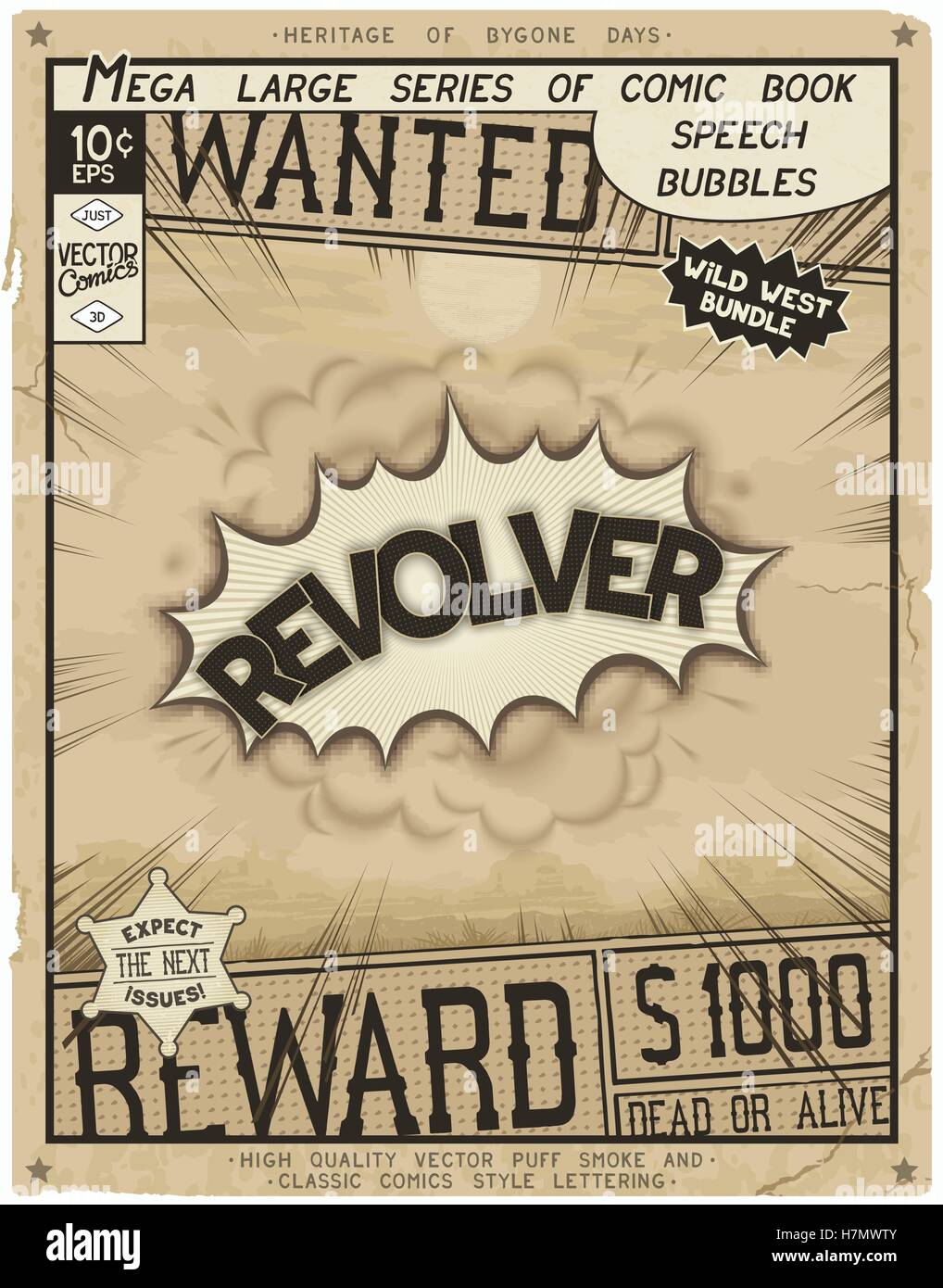 Wanted Cartoon Poster High Resolution Stock Photography and Images - Alamy