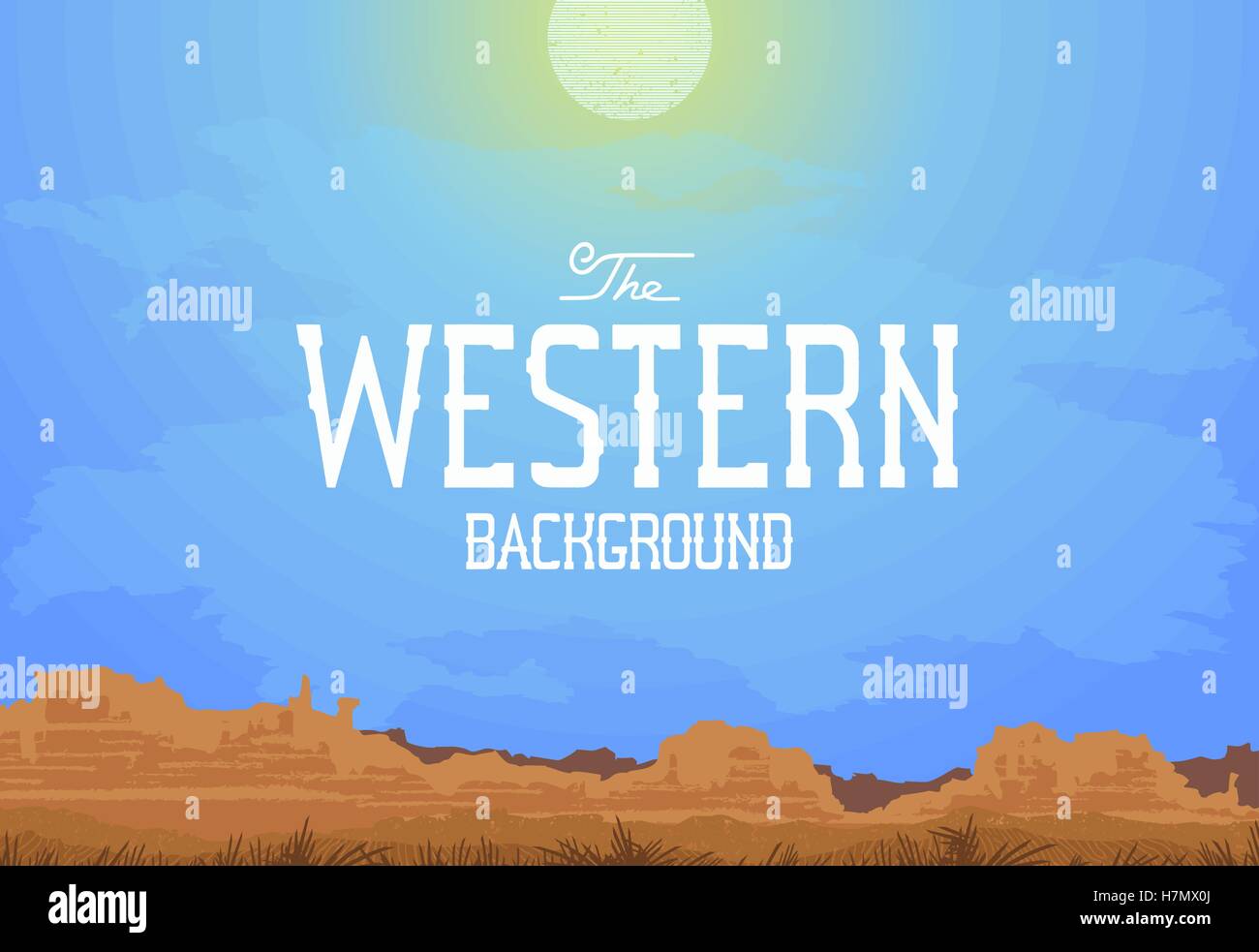 Cartoon Desert Landscape Wild West High Resolution Stock Photography ...