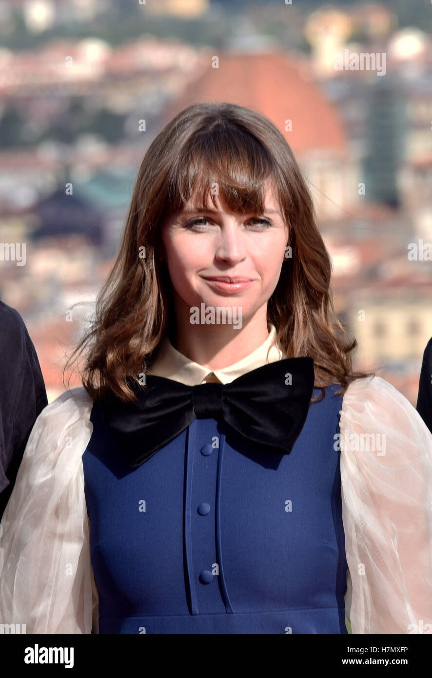Felicity Jones attending the photocall for 'Inferno', at the Fortezza ...