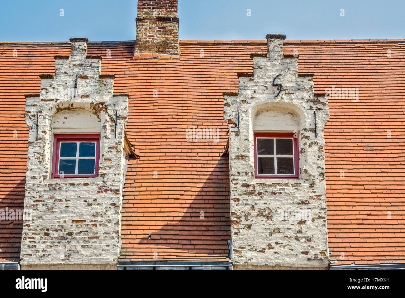 Traditional Local Houses Bruge Belgium Stock Photo - Alamy