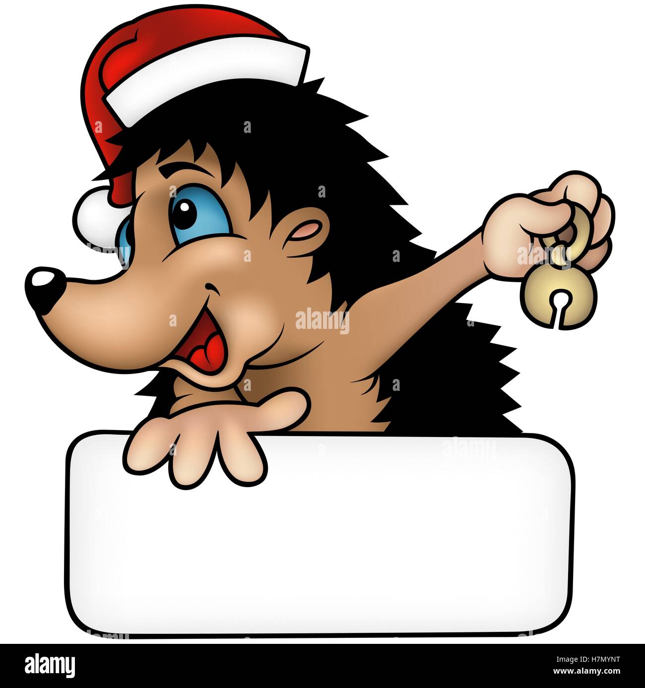 Happy Christmas Hedgehog Stock Vector Image & Art - Alamy