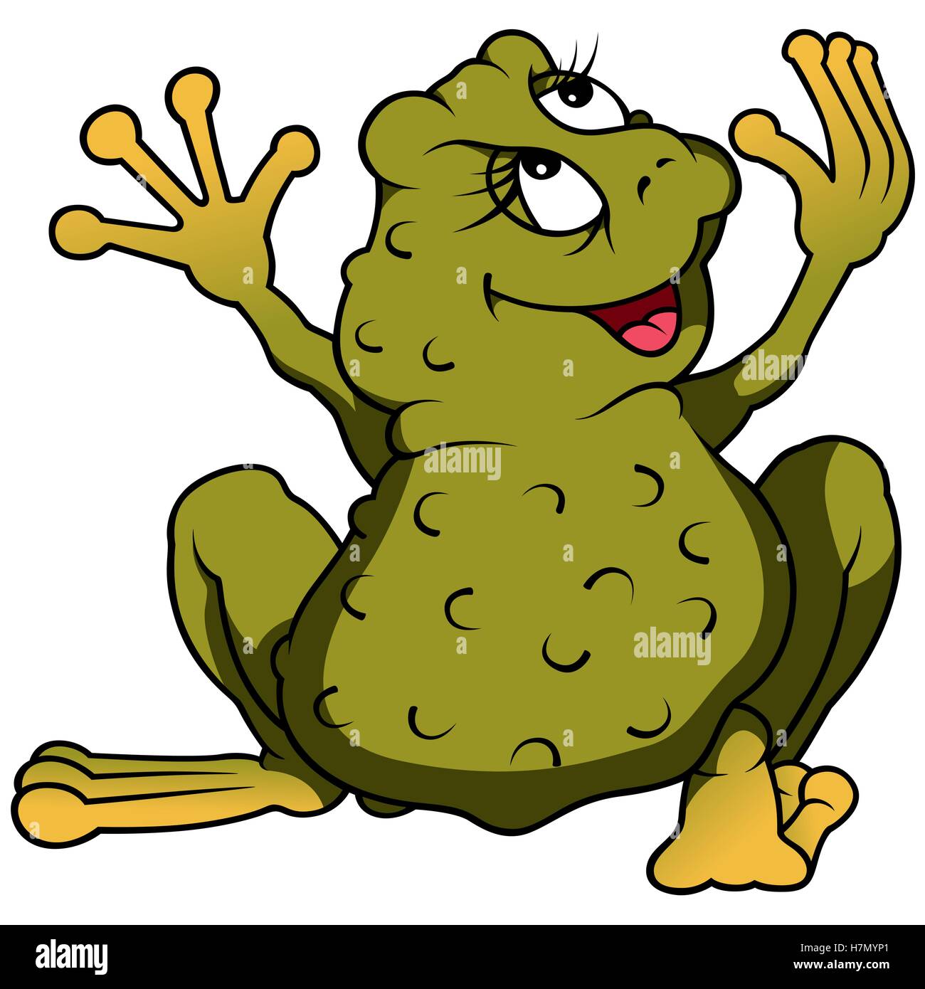 Female Frog Looking Back Stock Vector Image & Art - Alamy