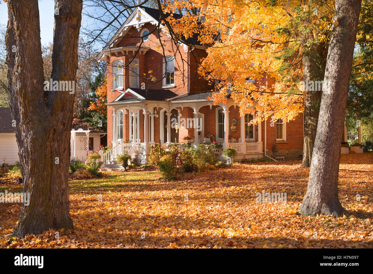 House in fall Property release Stock Photo - Alamy