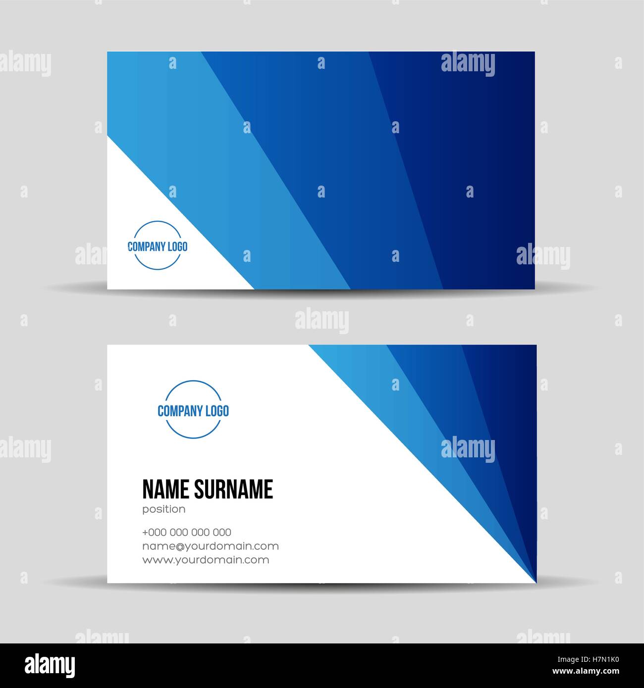 Modern blue business card template Stock Vector Image & Art - Alamy