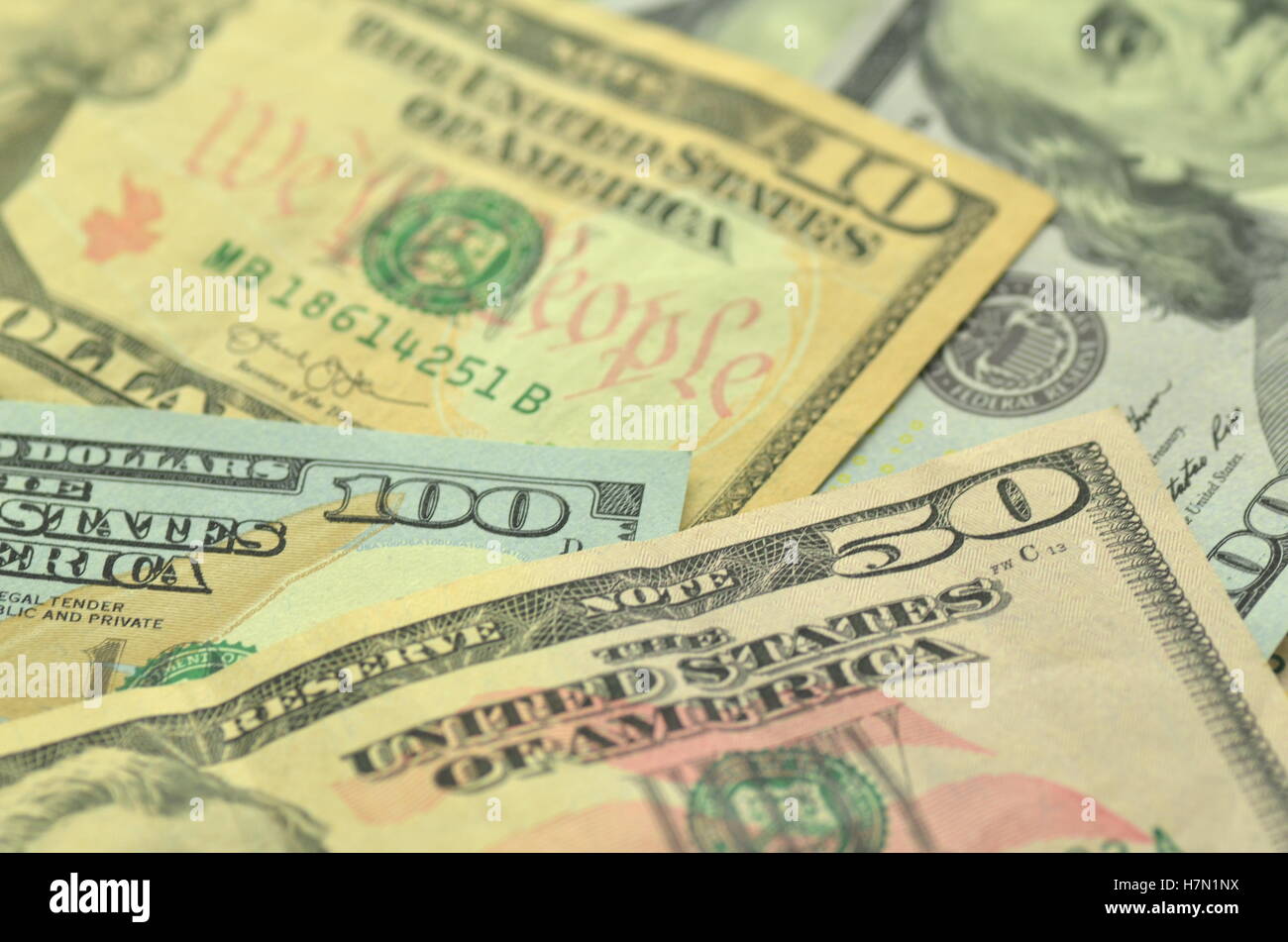 closeup of american banknotes Stock Photo - Alamy