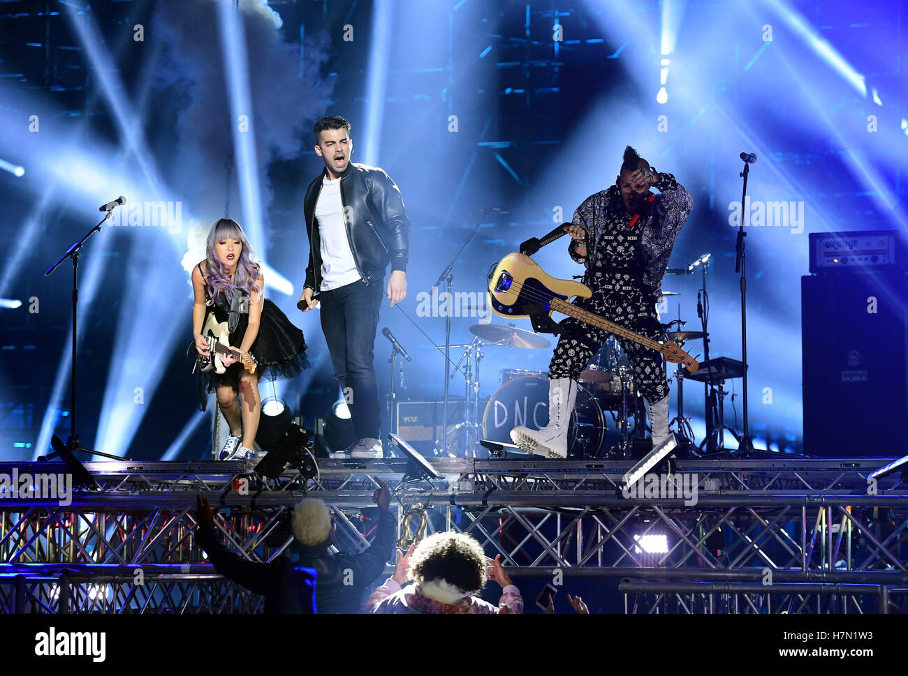 DNCE perform during the European MTV Europe Music Awards at the Ahoy ...