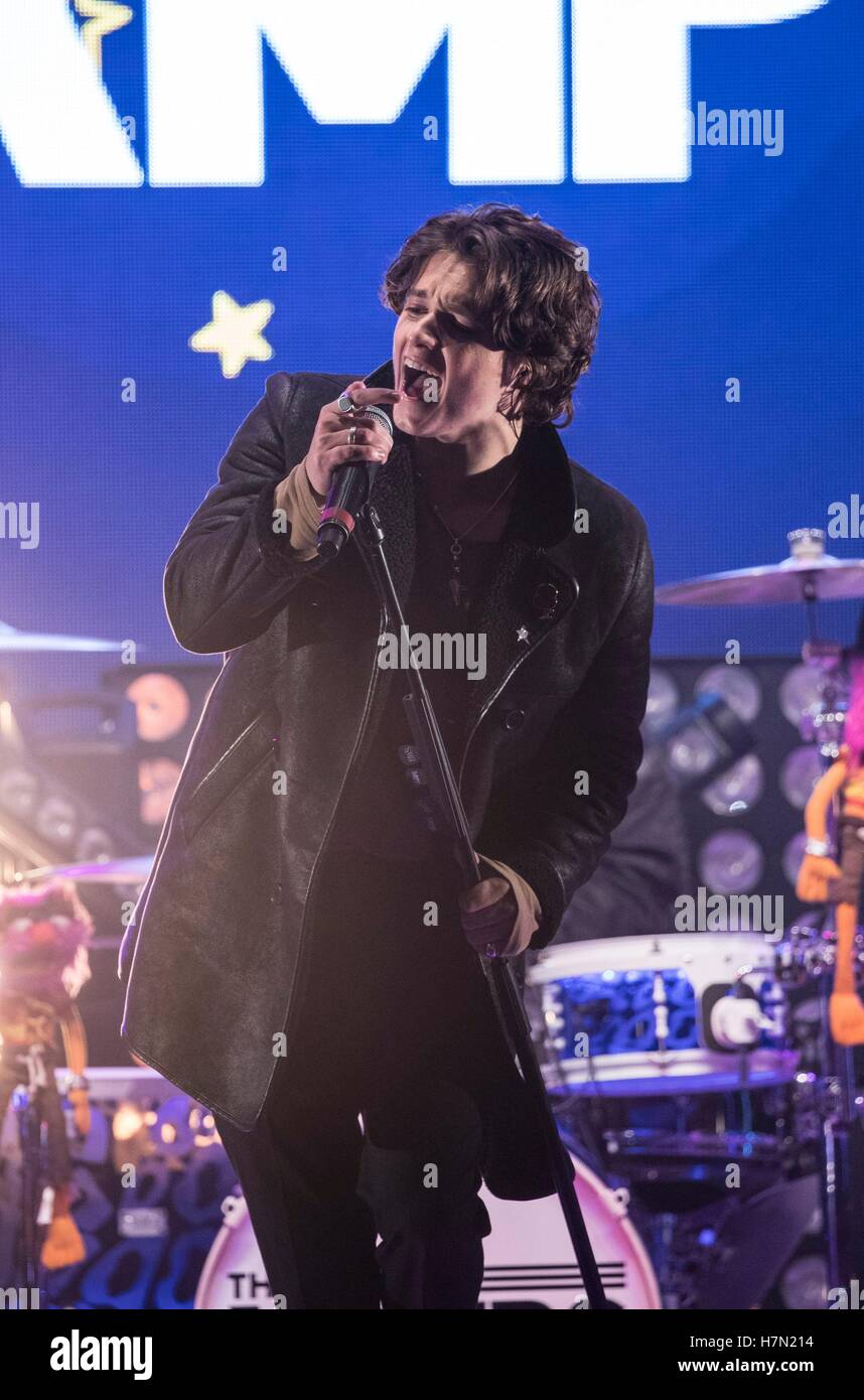 EDITORIAL USE ONLY The Vamps perform at the Oxford Street Christmas ...