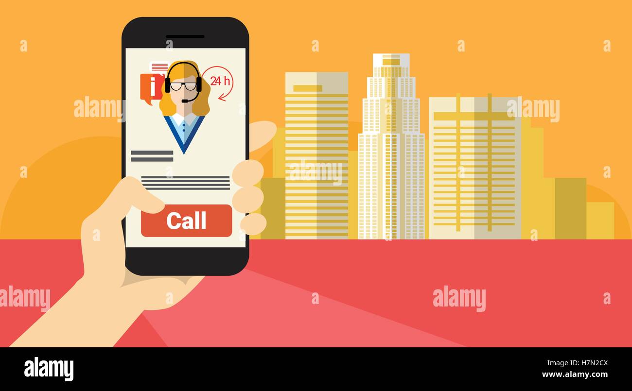 Helpline hold Stock Vector Images - Alamy