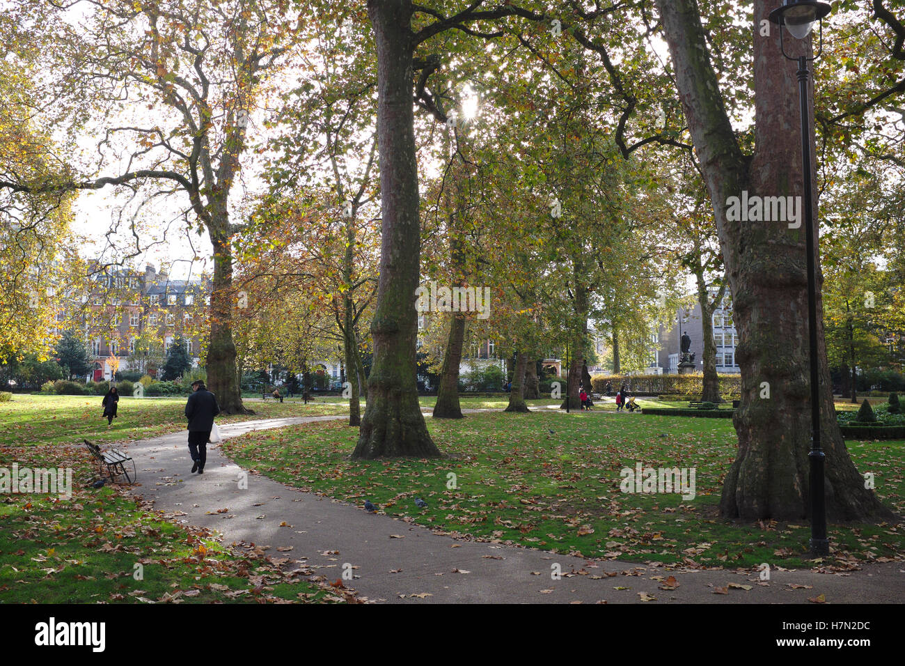 Brunswick Square Gardens, London Stock Photo - Alamy