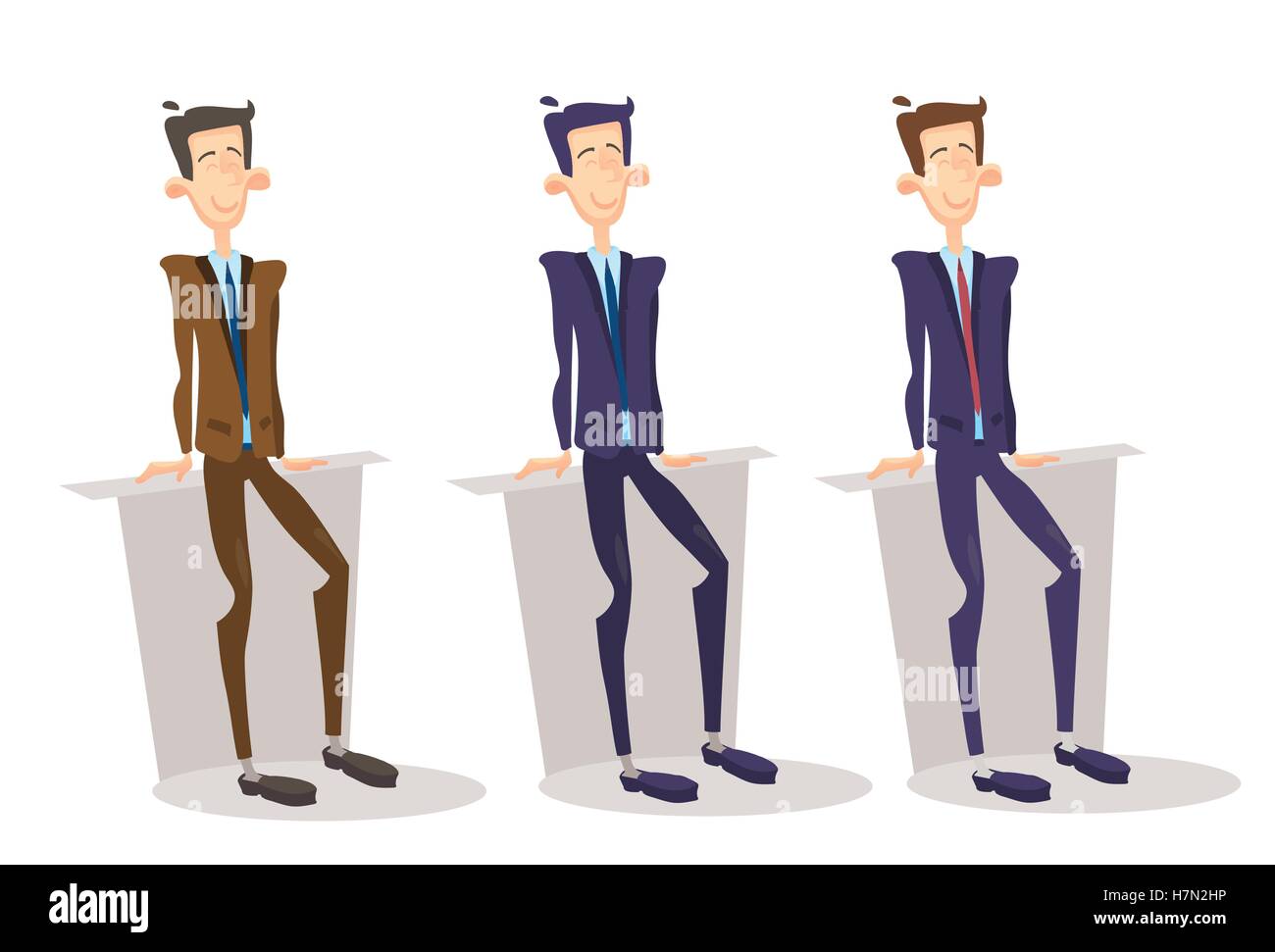 Business Man Manager Set, Businessman Full Length Cartoon Character ...