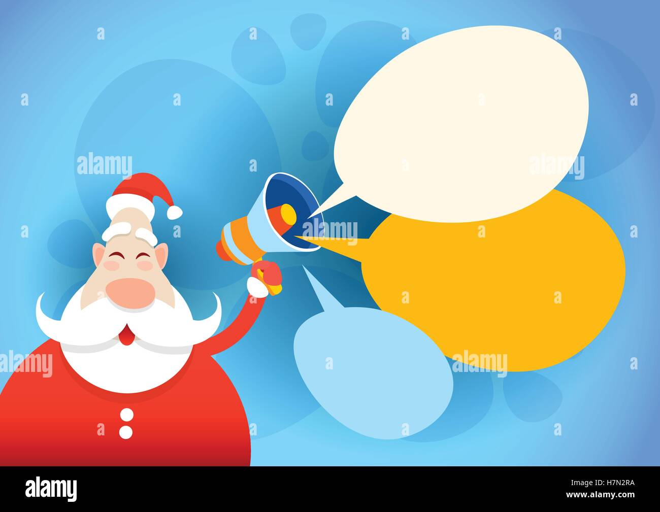 Santa Claus Hold Megaphone Empty Copy Space Happy New Year Holiday ...