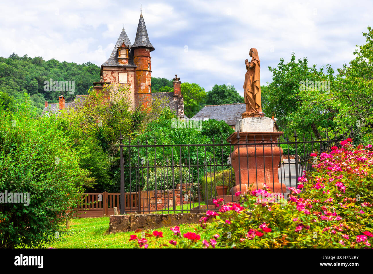 Most beautiful villages of France- Colloges-la-rouge Stock Photo - Alamy