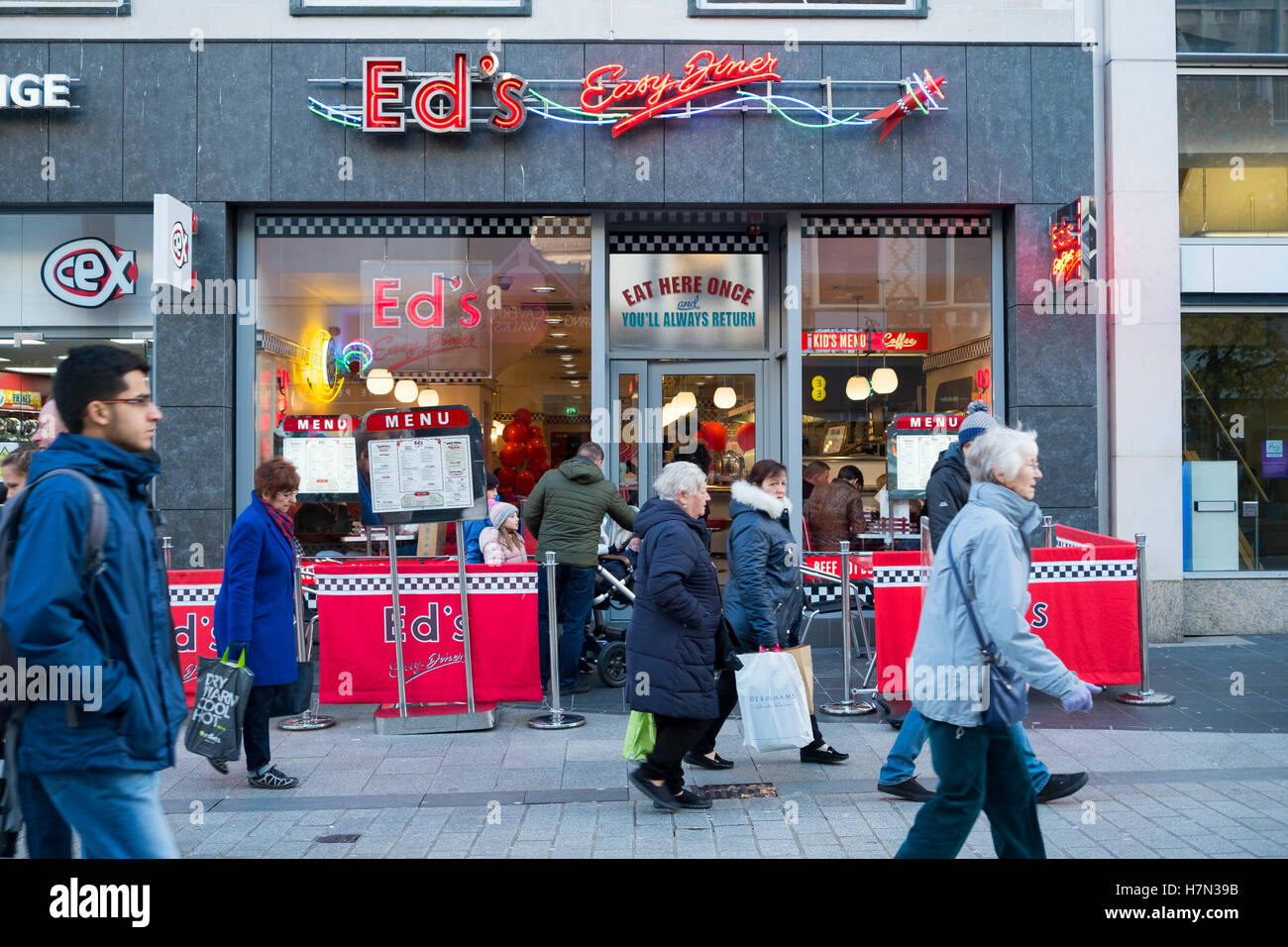 'Ed's Diner' in Liverpool, Merseyside, UK Stock Photo - Alamy