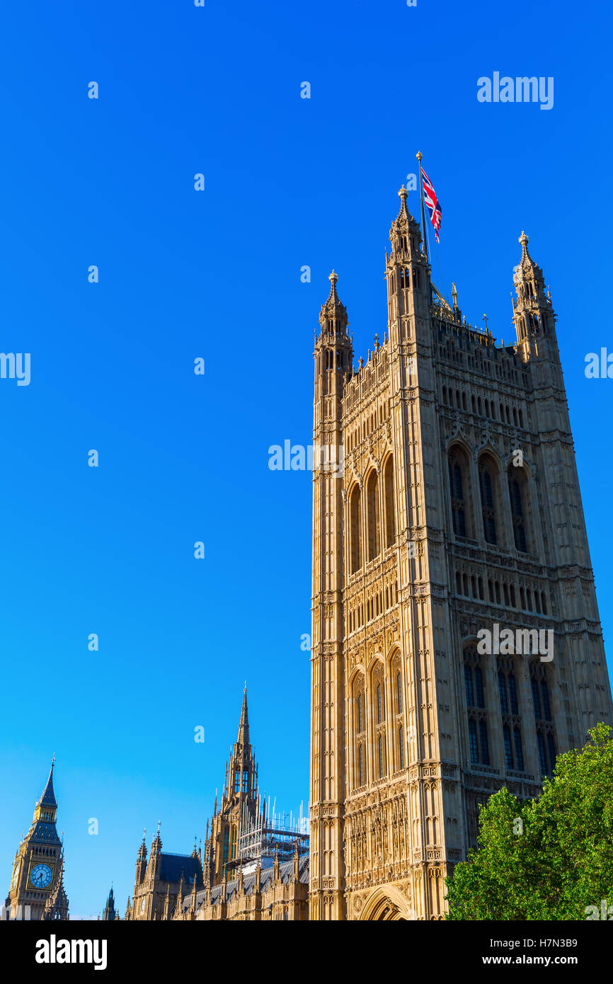 Victoria Tower of the Palace of Westminster in London, UK Stock Photo - Alamy