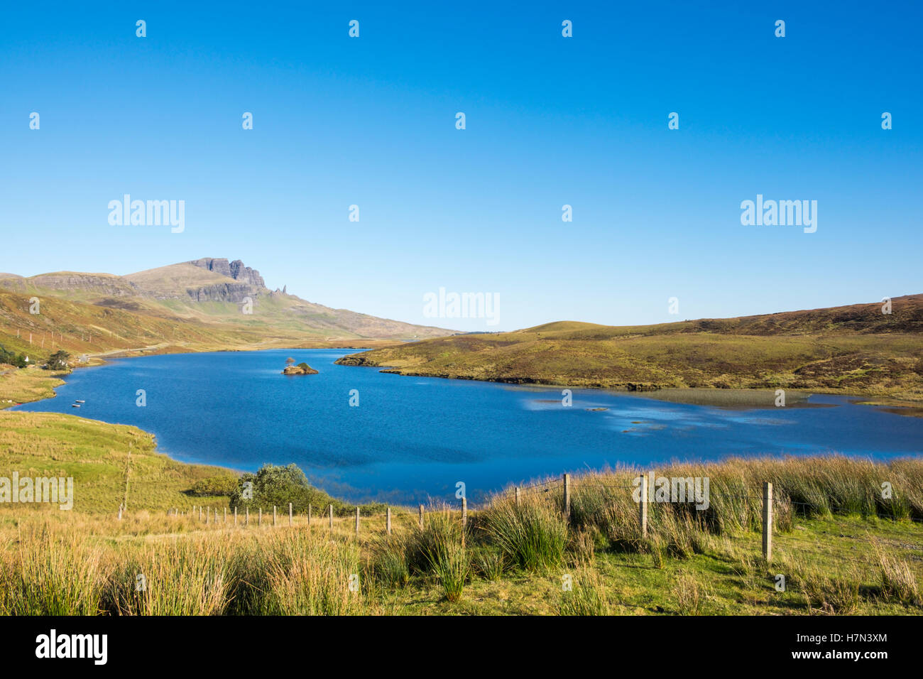 Lake, Isle of Skye, Old Man of Storr, Portree, Scotland Stock Photo - Alamy