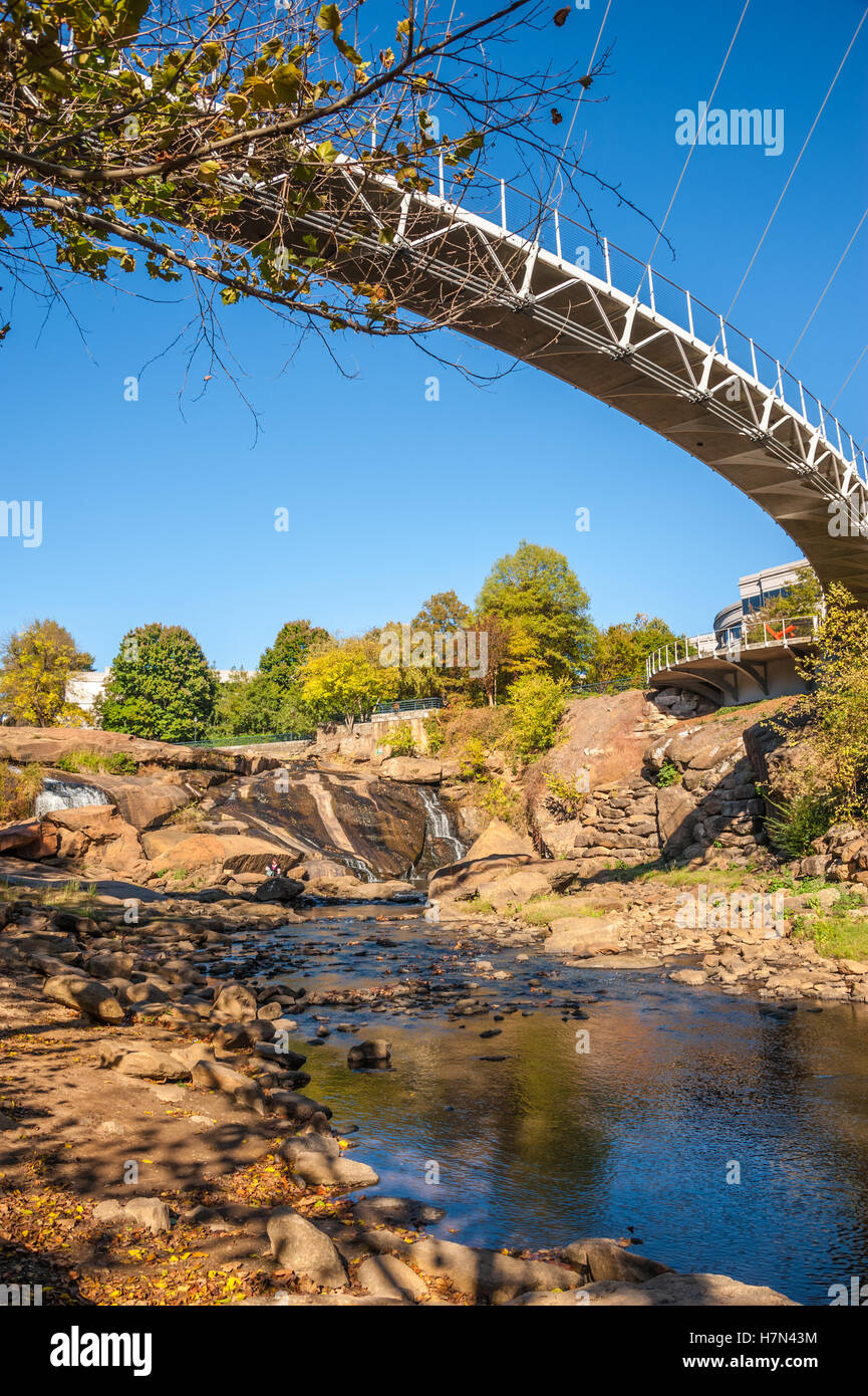 Liberty bridge reedy falls park greenville sc hi-res stock photography and images - Alamy